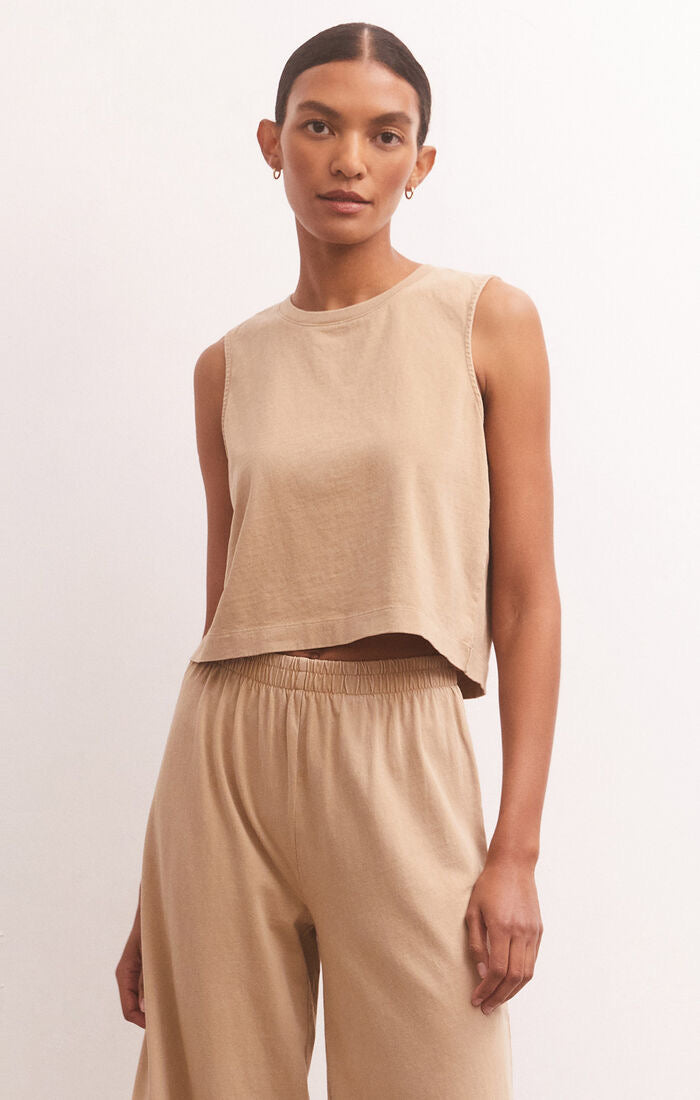 Sloane Jersey Muscle Tank - Rattan – Baker & Co. Home Mercantile